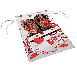 Generic Garden Flag Double Sided Durable Yard Flag,Valentine's Day Dachshund Dog Fade Resistant Seasonal Flags,Suitable for Outdoor Home Lawn Patio Porch Decorative,12x18 Inch