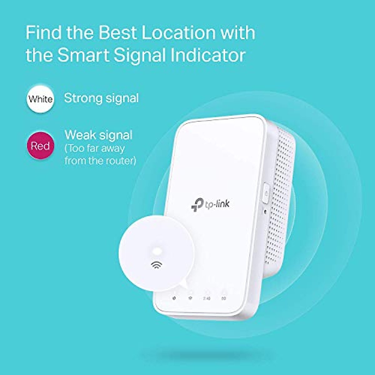 TP-Link | AC1200 WiFi Range Extender | Up to 1200Mbps | WiFi Extender, Repeater, WiFi Signal Booster | One Mesh | Easy Set-Up | Compact Designed Internet Booster (RE300) (Renewed)