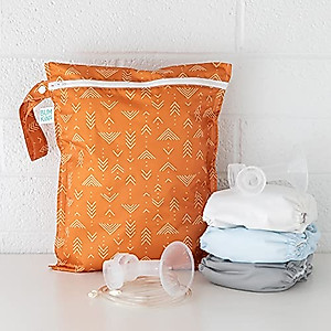 Bumkins Waterproof Wet Bags for Baby, Travel, Swimsuit, Cloth Diapers, Pump Parts, Gym Clothes, Toiletries, Strap to Stroller, Zipper Reusable Bag, Packing Pouch