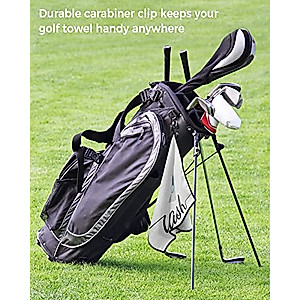 ARTSHOWING Laundry Washing Machine Golf Towel 24x16in, Absorbent Water Quick Dry Microfiber Golf Towel with Clip, Soft Sports Towel Golf Accessory for Men Women, Gift for Golf Fan,