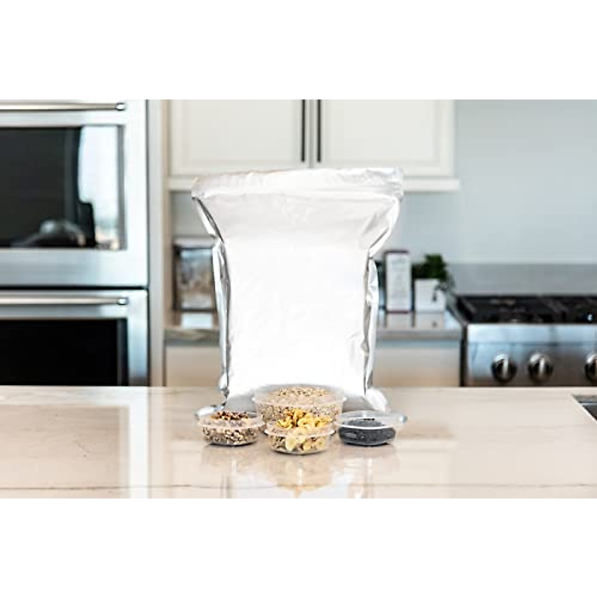 BestofPREP™ | Set of 25 - 5 Gallon Food Storage Bags, PLUS Oxygen Absorbers AND EBook - Heavy Duty, Food Grade Bags for Long Term Storage - 25 bags w/ Zipper, 25 Oxygen Absorbers 2,500cc, E-Book w/ Food Storage Tips - Aluminum Foil Coated, Safe, Resealabl