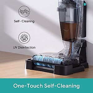 Tesvor Cordless Wet Dry Vacuum Cleaner and Mop, R5 Hardwood Floors Cleaner, Self-Cleaning Wet Dry Vacuum for Multi-Surface Cleaning