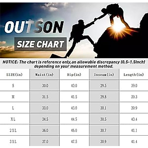 OUTSON Mens Fashion Joggers Sports Pants Casual Cotton Cargo Pants Gym Sweatpants Trousers Mens Long Pant Black