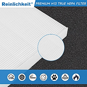 Reinlichkeit 115115 HEPA Filter Replacement for Filter A Size 21, Compatible with Winx Plasmawave C535, 5300, 5300-2, 6300, 6300-2, 5000, 5000B, 9000, 9800, AM90, P300, C909, 4 Pack