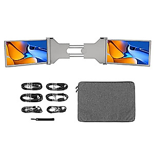 15.4in Laptop Screen Extender, HD 1080P IPS Dual Triple Portable Monitor for Laptop, Laptop Monitor Screen Extender with Retractable Stand, Laptop Monitor Extender for Win, for OS