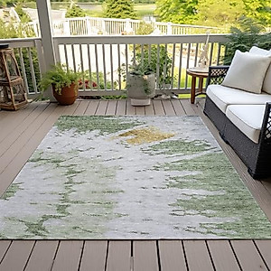 Addison Rugs Chantille ACN614 Aloe 9' x 12' Indoor Outdoor Area Rug, Easy Clean, Machine Washable, Non Shedding, Bedroom, Living Room, Dining Room, Kitchen, Patio Rug