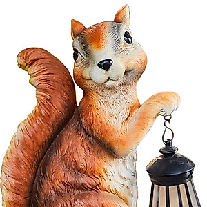 Backbayia Home Garden Statue Decoration with Solar LED Lights Outdoor Fall Decorations for Patio Yard Lawn Porch Ornament Gift (G,Options)