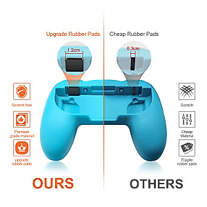 Joy Con Grip for Nintendo Switch Joy-Con 4-Pack/Wear-Resistant Smooth Surface Handle Kits with 6PCS Cat Paw Silicone Thumb Joystick Caps Cover