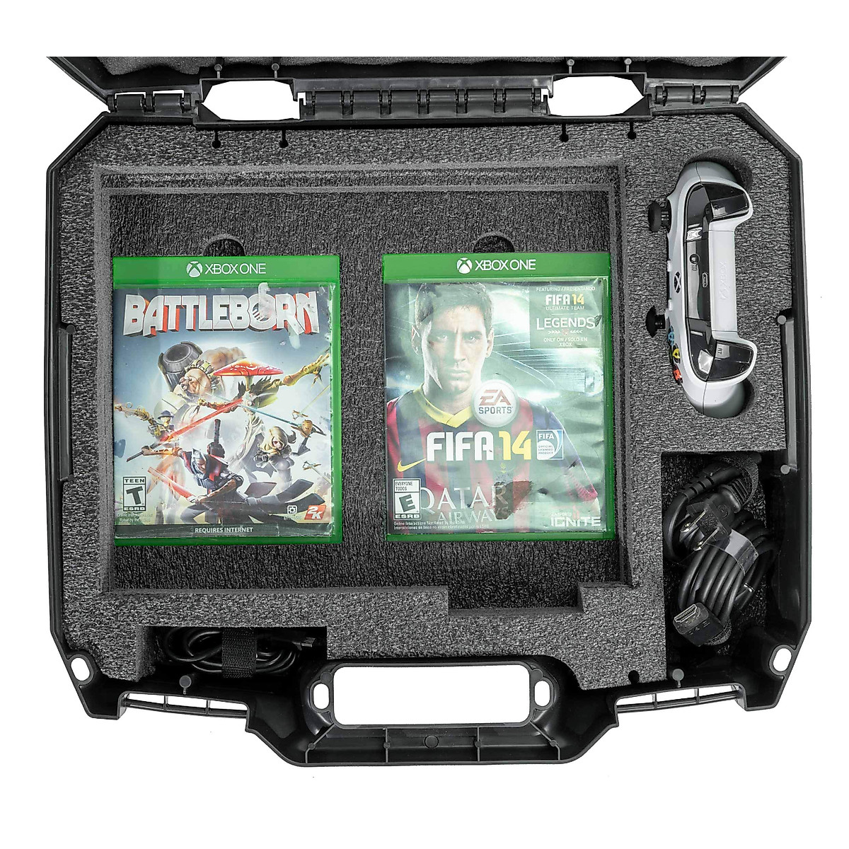 Case Club Compatible with Xbox One Carry Case. Fits X or S models in PRE-CUT Foam!