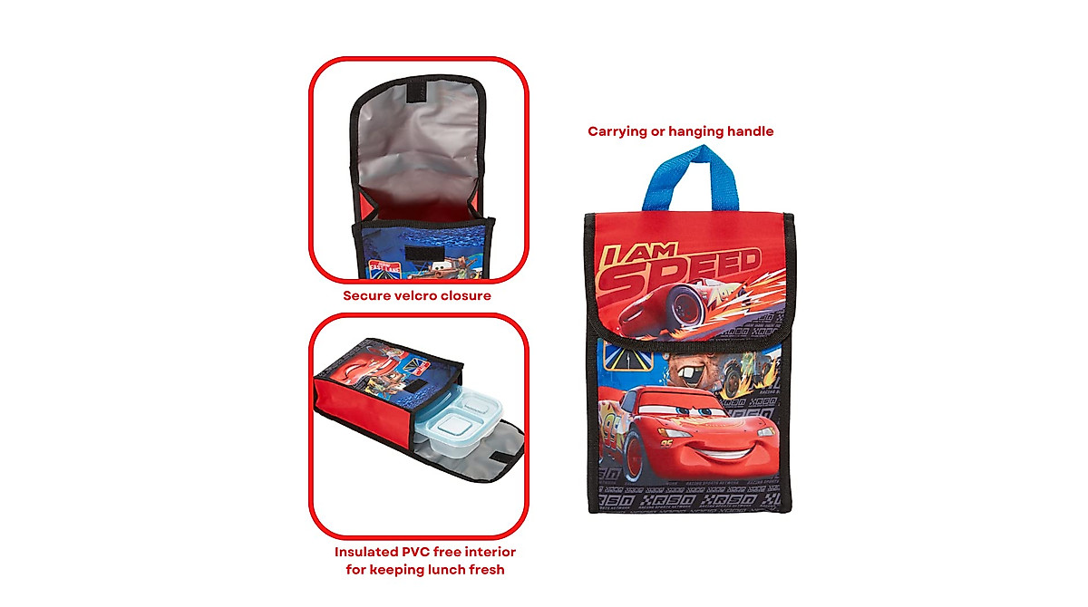 Disney Pixar Cars Backpack Set for Kids - 16 inch