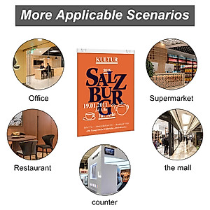 Acrylic Sign Holder 8.5" X 11" - Wall Mount Acrylic Frames for Picture, Poster and Flyer - Clear Plastic Sign Holder with 3M Tape Adhesive, Suction Cups and Screws, Pack of 6 Thick Poster Holder