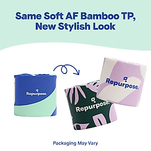 Repurpose 100% Bamboo Toilet Paper, 3-Ply, Tree-Free, Plastic-Free, FSC Certified, Septic Safe, Fast Dissolving, RV-Friendly, 12 Rolls (300 Sheets/Roll), No Fragrance/Dyes