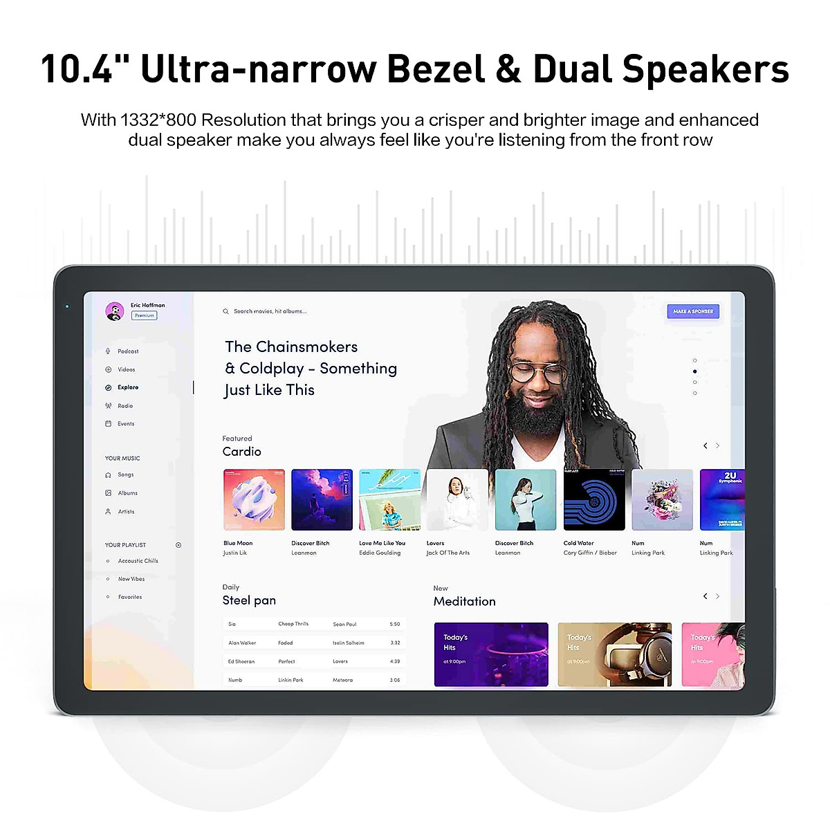 neoregent Tablet 10.4 inch 3GB RAM 32GB ROM WiFi 6 Android 11 6000mAh HD 1332 * 800 Quad Core Tablets (Gray)