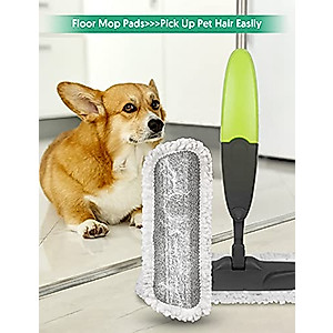 Reusable Mop Pads Compatible with Swiffer PowerMop, Power Mop Refill Pads Microfiber Mop Pads Replacement, 16x6.7Inch Washable Floor Mop Pads Refills Mop Heads for Floor Cleaning, 5 Pack