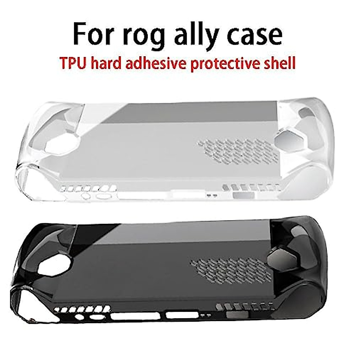 for ASUS ROG Ally Consoles Case Soft TPU Transparent Black/White Protective Cover Protector Scratch Accessories Shell Game