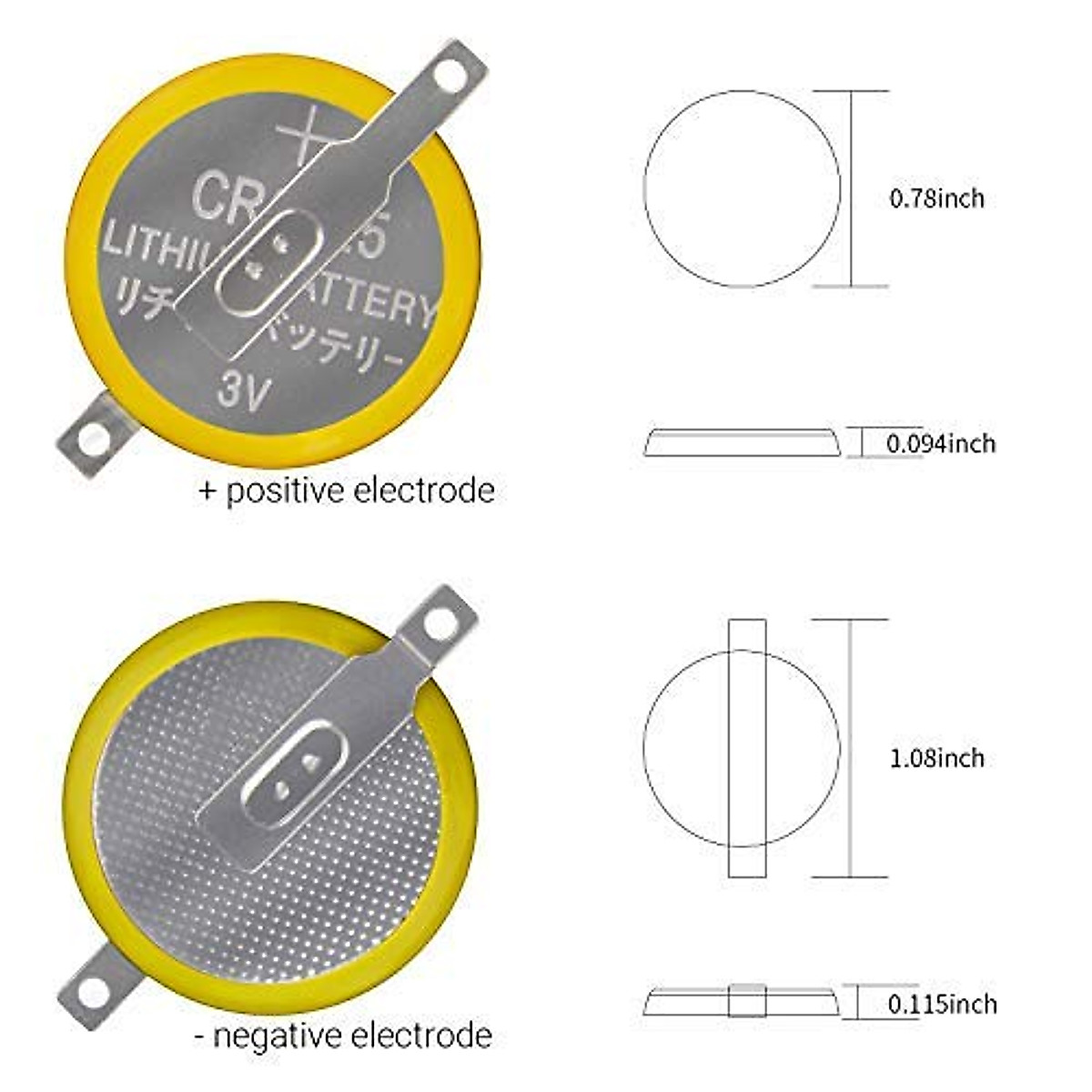 taessv 12 Pack CR2025 Battery, CR2025 3V Lithium Battery for Pokemon, Pokemon Crystal, Gameboy, Gameboy Color Game Battery Replacement