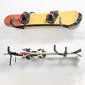 Wallmaster Kayak Storage Hooks Hangers, Adjustable Kayak Garage Storage Rack Wall Mount 1 Set of 2 Heavy Duty Hooks for Canoe, Kayak, Paddle Board, Surfboard, Snowboard