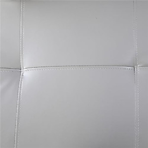 NOTOP 3-Piece Faux Leather L-Shaped Sectional Sofas, Button Tufted Upholstered Couch Set with Left Chaise Longue and Storage Ottoman, for Living Room, Home, Office, Powder