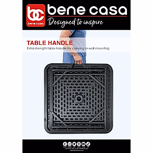 Bene Casa Black Domino Table, Premium Domino and Game Table/Professional-Grade Gaming Table, 38”x38” Table. Mesa de Domino Professional, Color Negro.