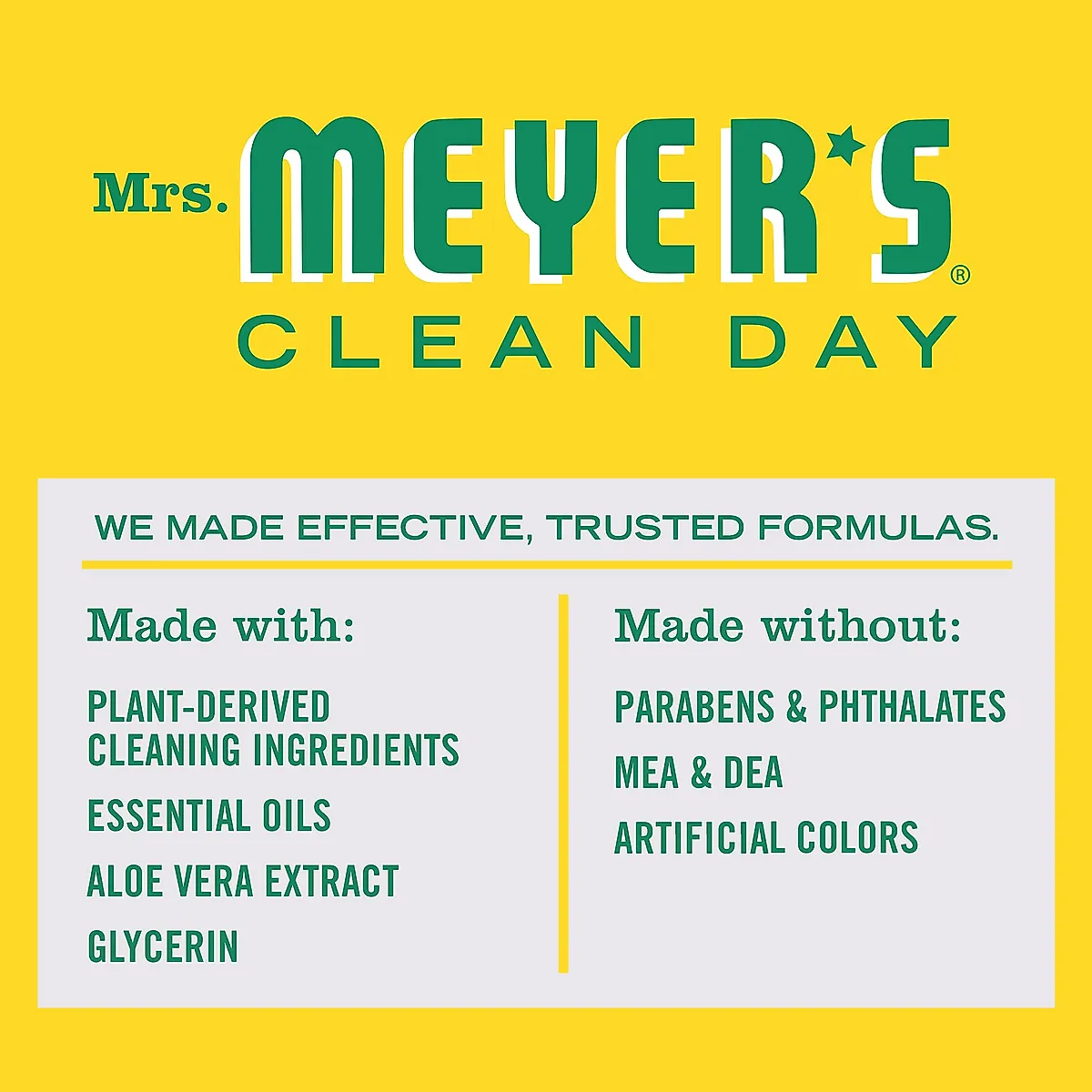 MRS. MEYER'S CLEAN DAY Liquid Dish Soap, Cruelty Free Formula, Honeysuckle Scent, 16 oz- Pack of 6