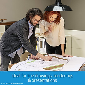 HP DesignJet T200 Large Format 24-inch Plotter Printer, with Modern Office Design (8AG32A)