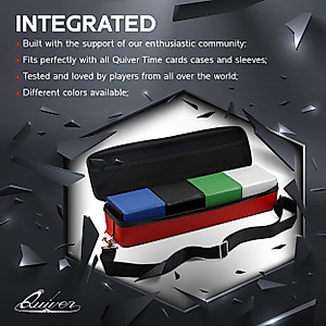 Quiver Time Black Citadel Deck Block - 100+ Commander MTG Deck Box for Cards - Card box holder for Cards, Dice and Tokens, Custom Deckbox Divider - Quiver Card Cases Compatible | TCG Card Deck Box