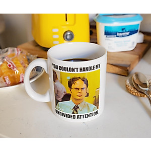 Silver Buffalo The Office Dwight Schrute Undivided Attention Ceramic Mug | Holds 20 Ounces