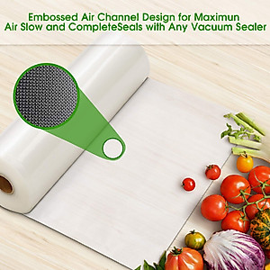 Vacuum Sealer Bags, 2 Rolls Thicker Heavy-Duty Commercial Quality Textured Vacuum Seal Bags for Food Storage Saver Sous Vide Cooking