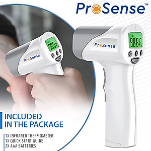 Pac-Dent ProSense Non-Contact Infrared Thermometer for Adults and Kids, Body + Object Surface Temperatures with No Touch