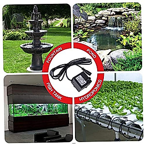 Eioflia Mini Water Pump Waterproof Small Sinking Pump Low Noise Garden House Watering Tool DC 6-12V 5W.