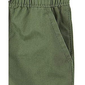 The Children's Place Baby Boys Sleeve Button Down and Shorts 2-Piece Set 2-Pack, Tropical Green, 0-3 Months