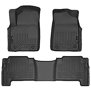 Husky Liners Weatherbeater | Fits 2011 - 2013 Infinity QX56, 2014 - 2018 QX80, 17 - 18 Nissan Armada, 10 - 15 Nissan Patrol, Front & 2nd Row Liners - Black, 3 pc.| 98611