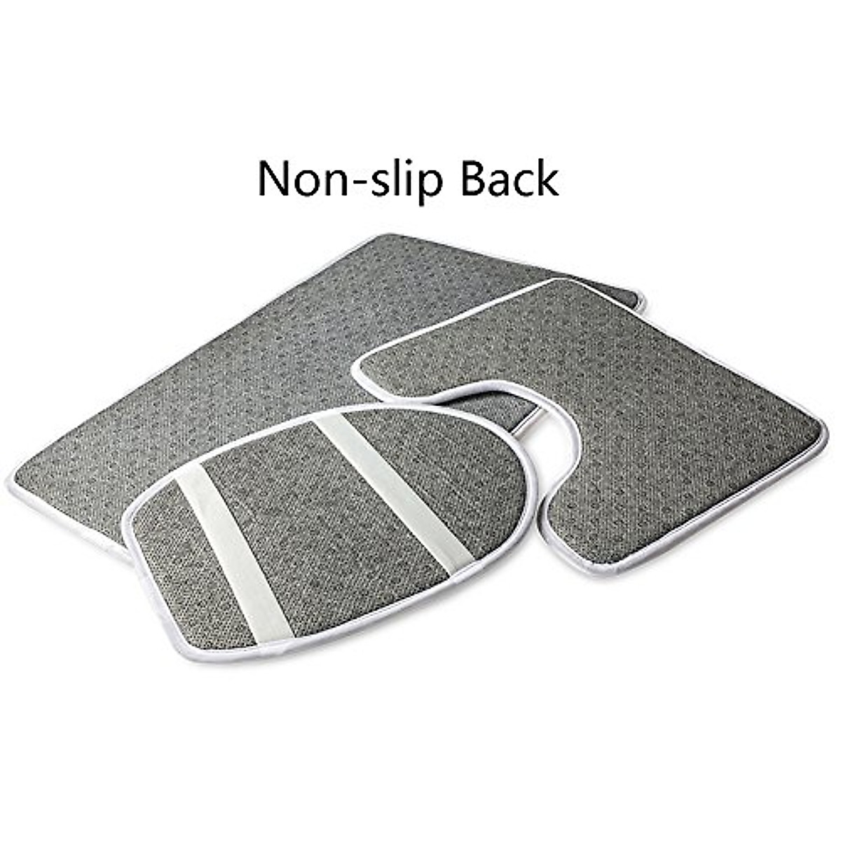 Apular Fashion 3 Piece Bath Rugs Set Boy Football Pattern Non Slip Ultra Soft Bathroom Accessories Mats, U Shape Mat and Toilet Lid Cover Mat Bath Mats