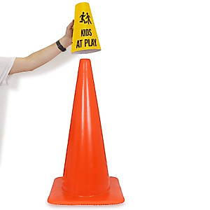 SmartSign “Kids at Play” Bright Reflective Message Sleeve for Cone, [CONE NOT INCLUDED]