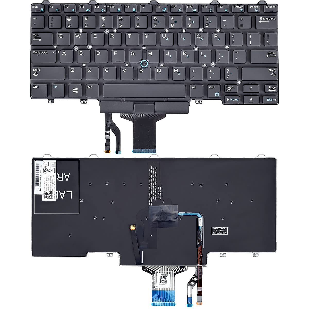 Replacement Keyboard for Dell Latitude E5450 E5470 E7450 E7470 E5480 E5490 7480 7490 5480 5488 Laptop with Pointer with Backlight US Layout