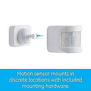 mySelectSmart GE Wireless Control, 1 Outlet, 150 ft. Range from Plug-in Receiver, Ideal for Lamps and Indoor Lighting, No Wiring Needed, Activated, Mountable, 36235, Motion Sensor-1 Pack