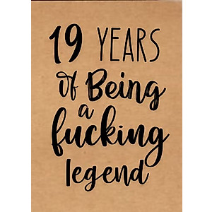 19th Birthday Card for Him - Her, 19th Birthday Card for Daughter & Son from Mom, Dad, 19 Years Old Birthday Gift for Girls & Boys, Friend, Sister, Brother, 19 Years of Being A Legend