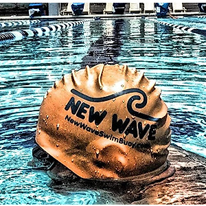 New Wave Swim Bubble and Swim Cap Bundle - Orange