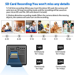 Jayol 2022 Hidden Camera Detector, Mini Spy Camera with Audio, HD 4K Wireless Hidden Live Stream, Night Vision and Motion Activated Spy Cam Nanny Cam, Security Camera for Home and Outdoor