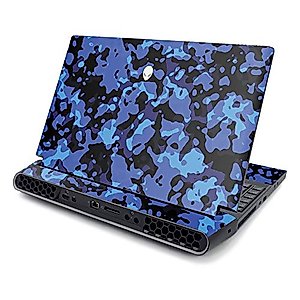 MightySkins Skin Compatible with Alienware Area-51M 17" (2019) - Blue Modern Camo | Protective, Durable, and Unique Vinyl Decal wrap Cover | Easy to Apply, Remove, and Change Styles | Made in The USA