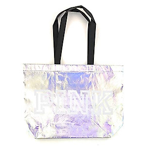 Victoria's Secret PINK Pajama Set with Reusable Tote Bag Small Rainbow Gradient