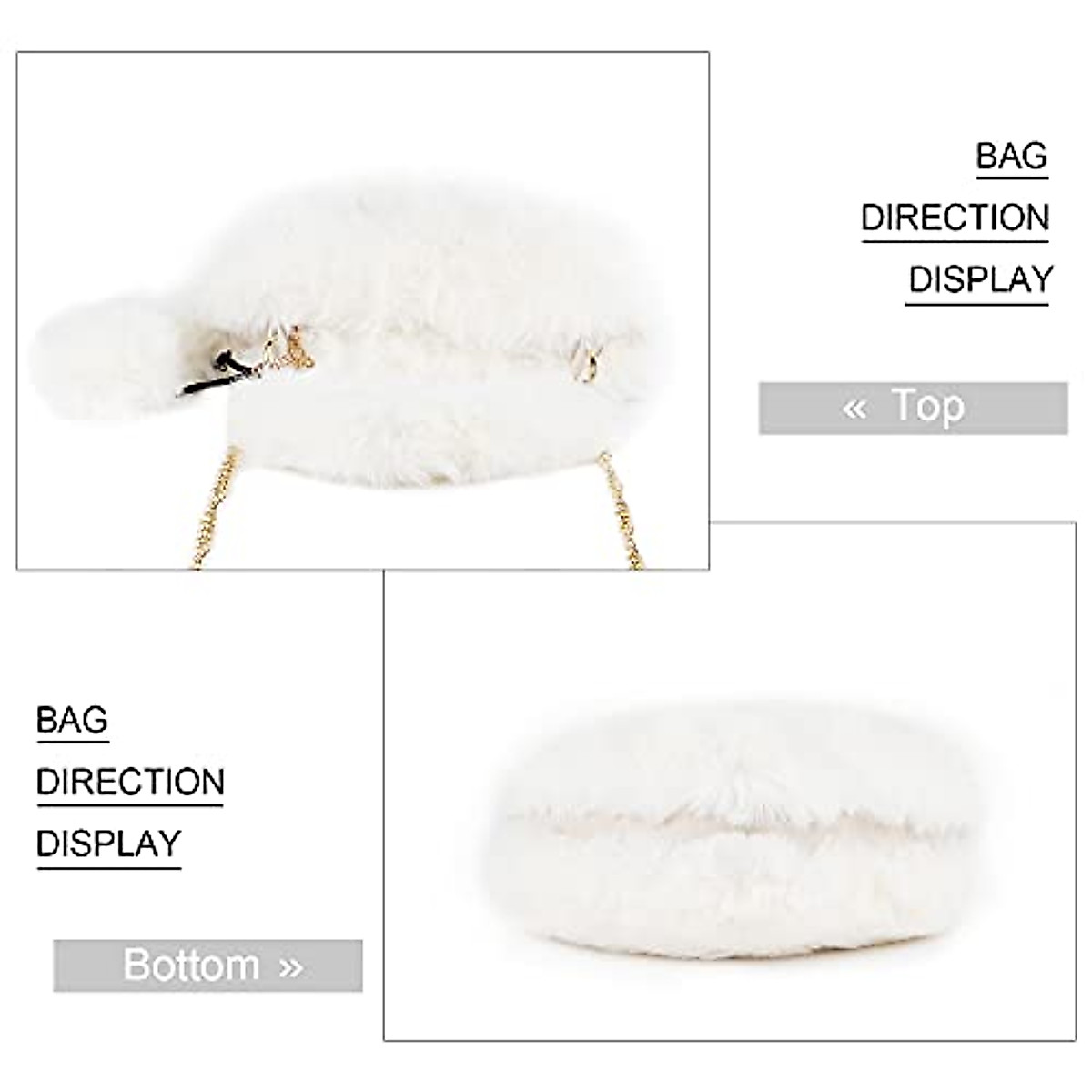 SUKUTU Faux Fur Purse Women's Heart Shaped Evening Handbags Small Cute Phone Crossbody Bag Clutches for Girls
