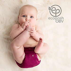 Ecoposh OBV Pocket Fitted Cloth Diaper, Boysenberry