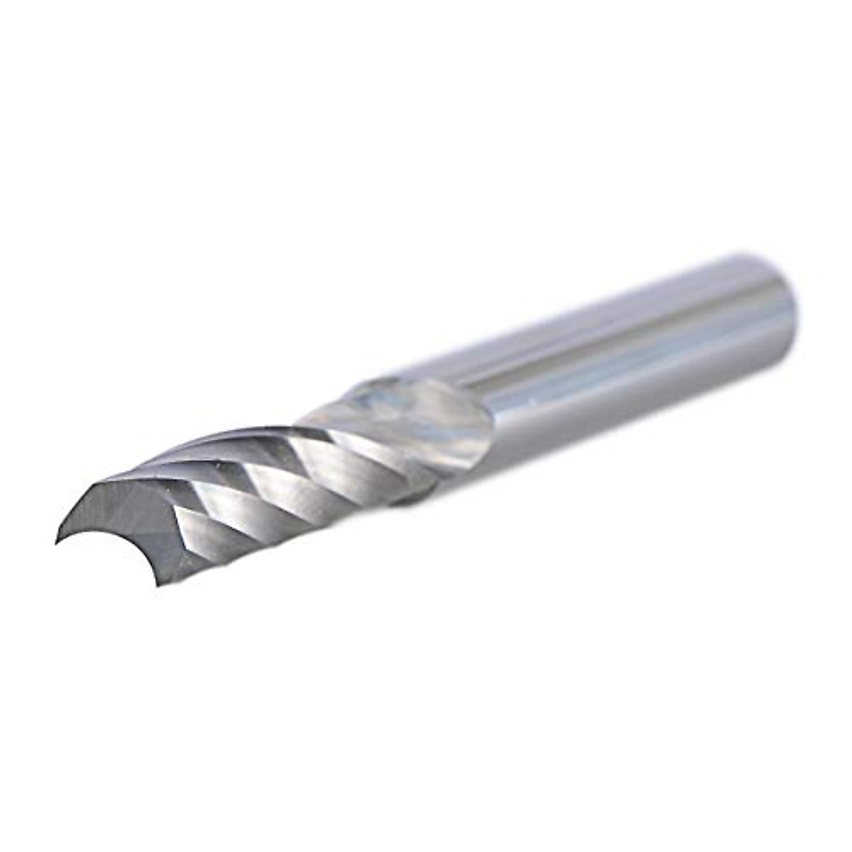 SpeTool Single Flute (O Flute) Spiral End Mill Aluminum Cutter Carbide Router 1 inch Cutting Length with 1/4Inch Shank for Aluminum Acrylic PVC MDF Plastic