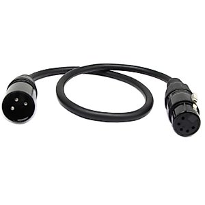 (0.5M) DMX Stage Light Cable,DJ XLR Cable,SinLoon 3-Pin Male XLR to 5-Pin Female XLR DMX Turnaround Connection for,Moving Head Light Par Light Spotlight with XLR Input & Output (3Male)