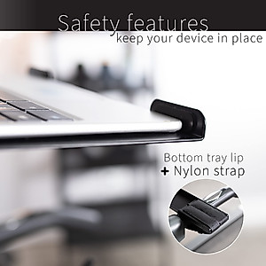 VIVO Universal Laptop Treadmill Desk, Adjustable Ergonomic Notebook Mount Stand for Treadmills Stand-TDML1