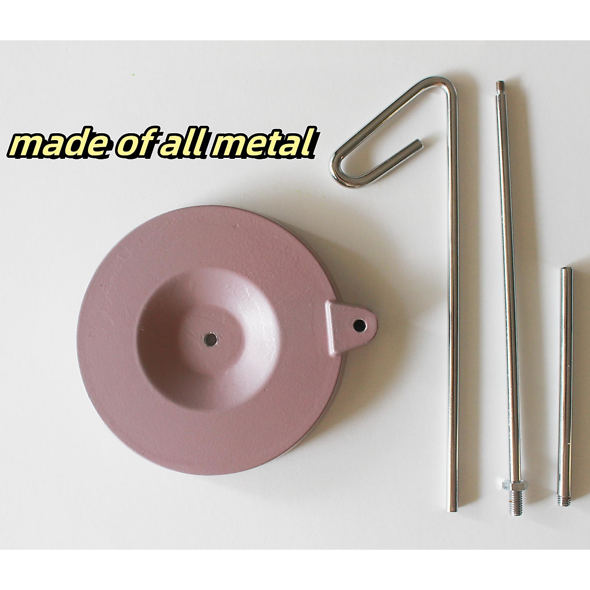 Pnltae Sewing Supplies Spool Holder W/Wrench Plus Bonus Thread Net Spool Saver, Single Thread Stand for Sewing Machine Embroidery Quilting Machines with Full Metal Base(Pink)