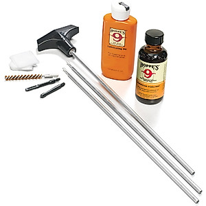 Hoppe's No. 9 Cleaning Kit with Aluminum Rod, Universal .22-.225 Caliber Rifle/Pistol (Packaging may vary)