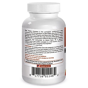 Best Naturals Bee Pollen Complex 1000 mg 120 Tablets