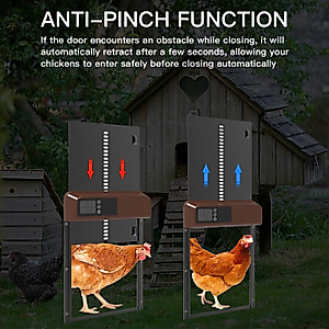 Issufel 2023 Upgraded Automatic Chicken Coop Door, Brown, Waterproof, Weatherproof, Durable, Protects Flock